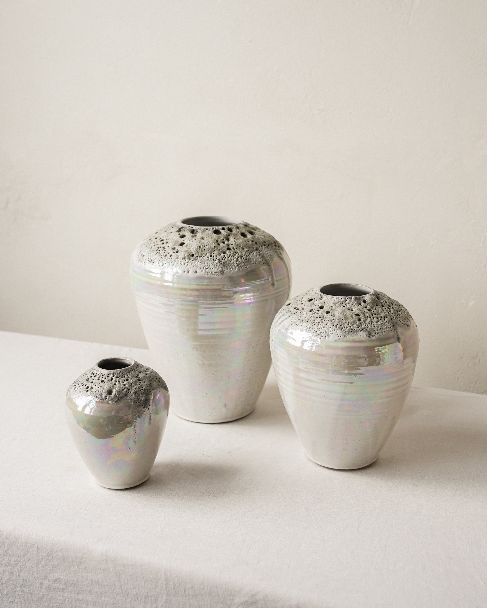 Esme Vase in Pearl Froth – LES Collection